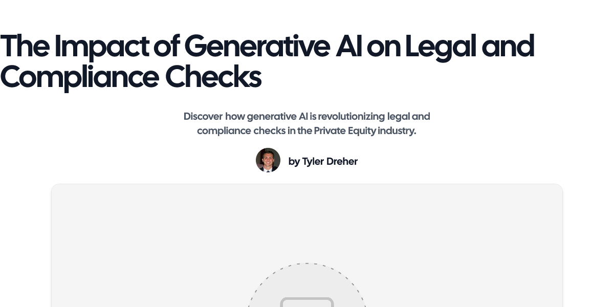 The Impact of Generative AI on Legal and Compliance Checks